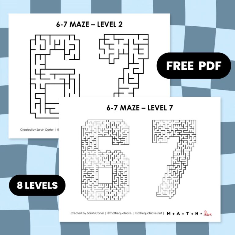 Free Printable Mazes (PDFs with Varying Difficulty Levels)