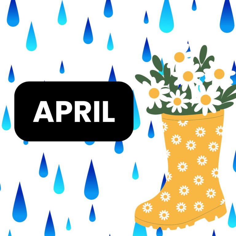 April Word Search Puzzle | Math = Love
