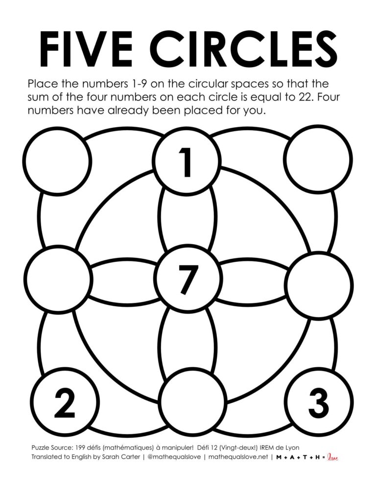 Five Circles Puzzle | Math = Love