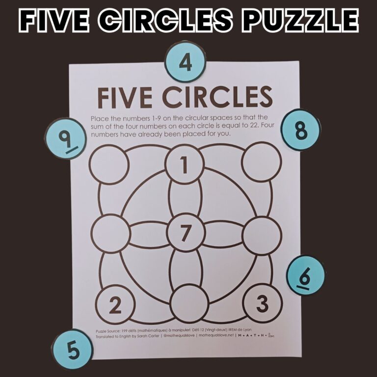 Five Circles Puzzle | Math = Love