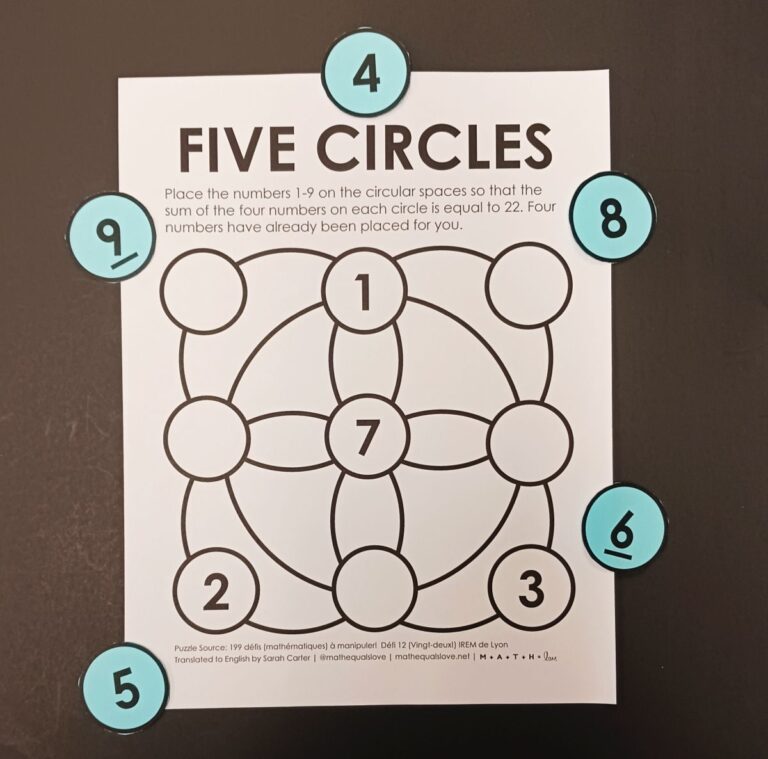 Five Circles Puzzle | Math = Love