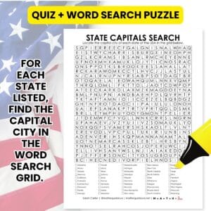 50 States Word Scramble Puzzle | Math = Love