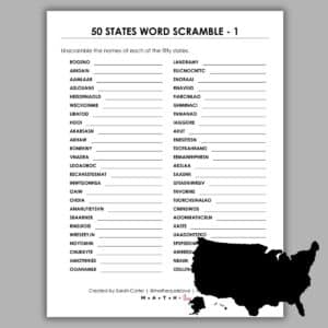 Word Scramble | Math = Love