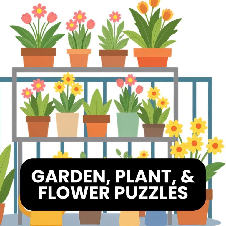 Garden, Plant, and Flower Puzzles and Activities | Math = Love