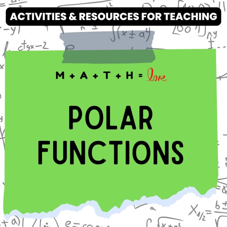 Polar Functions Activities and Teaching Resources | Math = Love