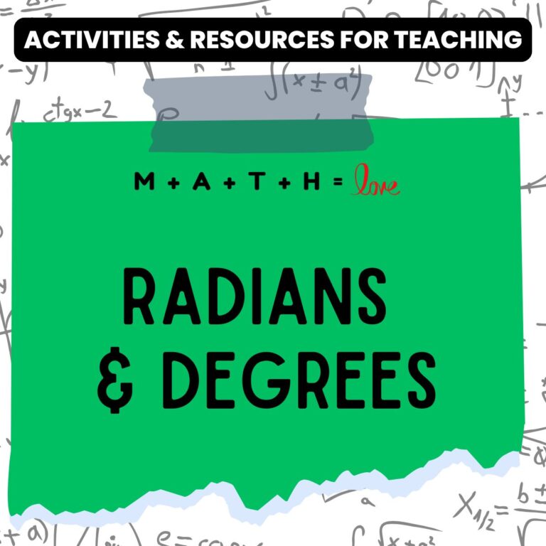 Radians and Degrees Activities and Teaching Resources | Math = Love