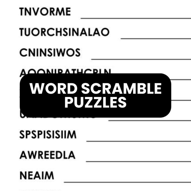 Word Scramble Puzzle Collection | Math = Love